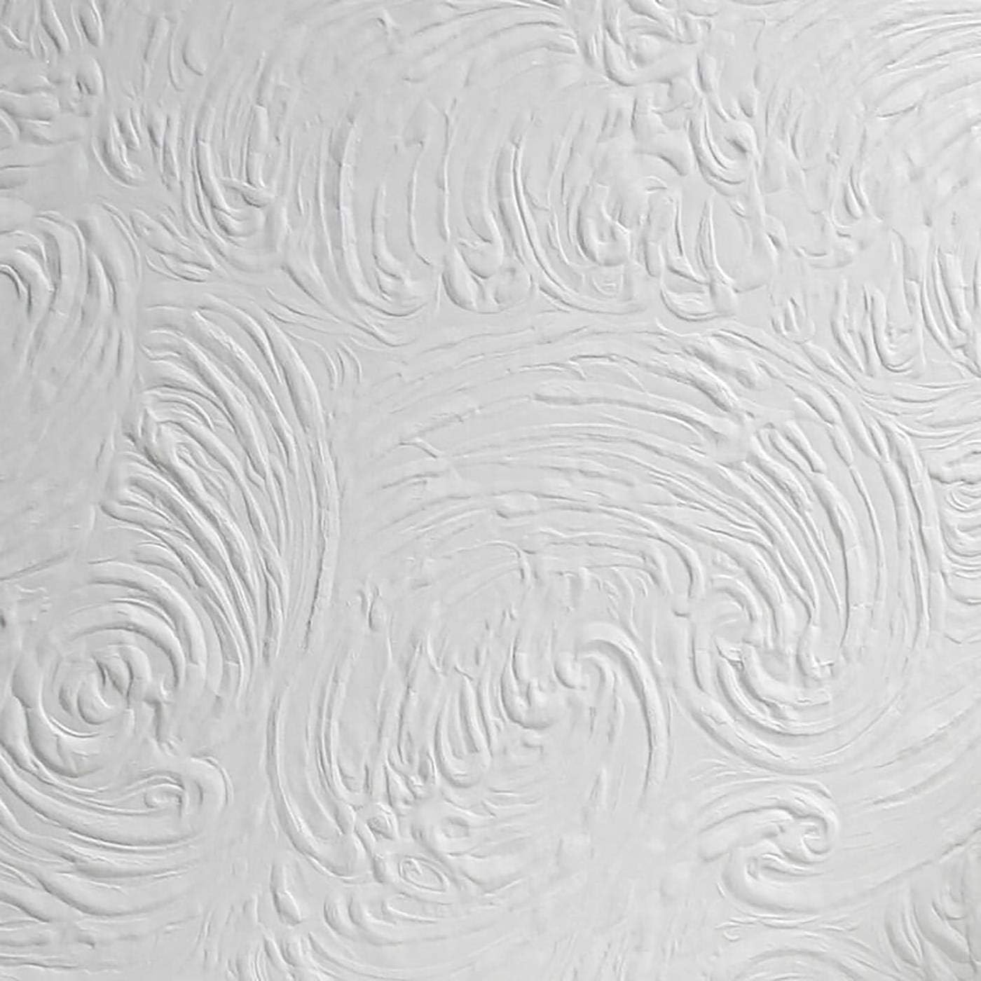 Richard Paintable Wallpaper White Textured Embossed Ceilings Vinyl ...