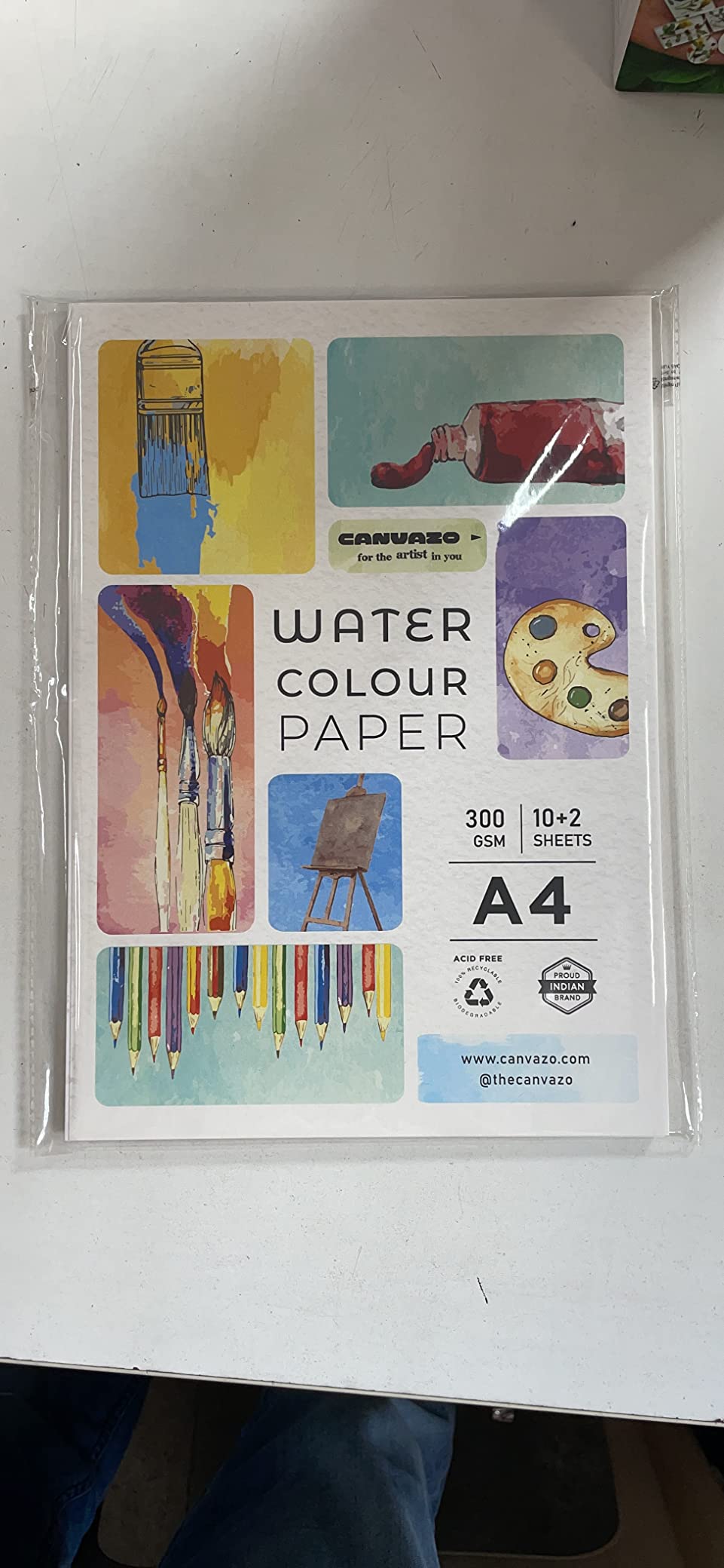 Canvazo Watercolor Paper A5 300 GSM, Cold-Pressed, Acid-Free, Handmade ...