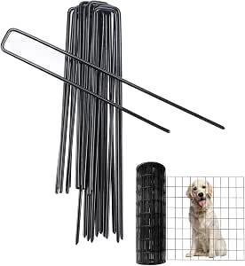 Amazon.com: Wire Fence Stakes - 12 Pack 9.8in Durable Iron Stakes for ...