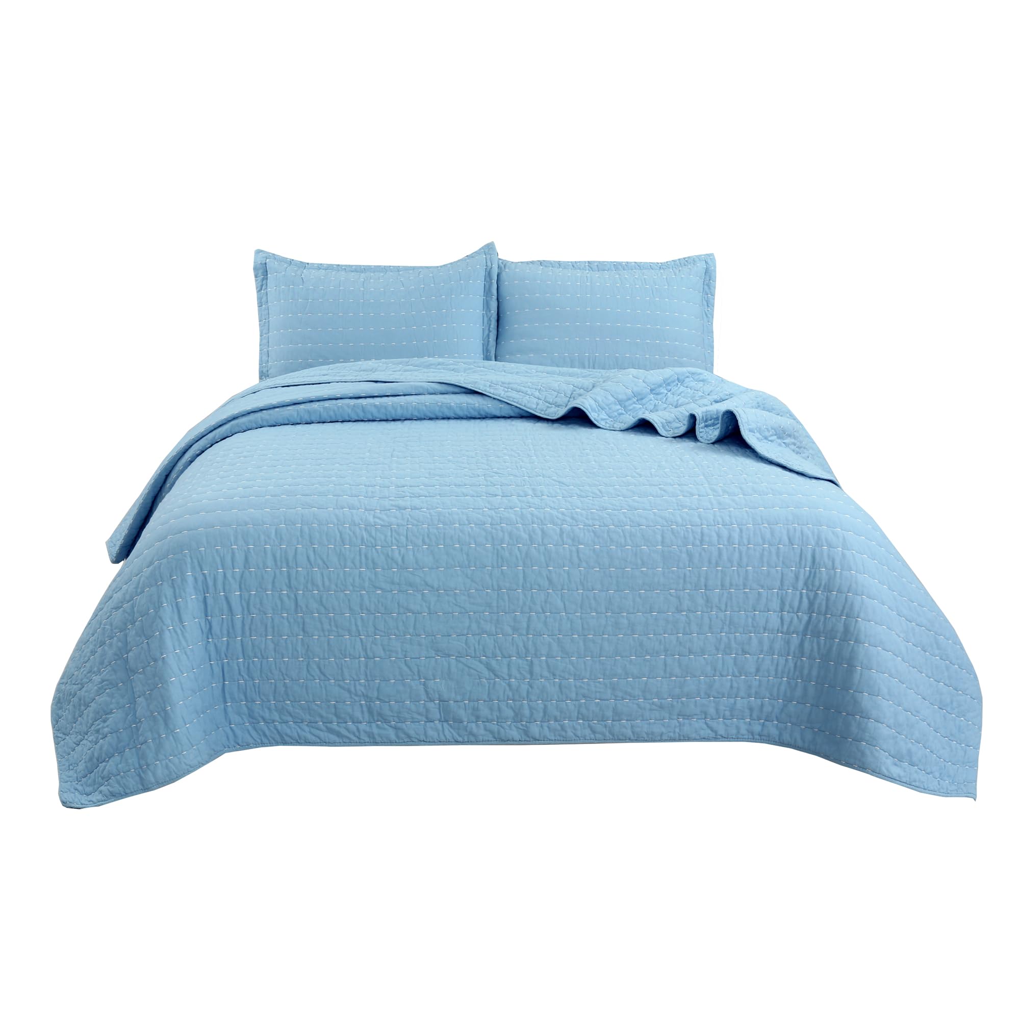 MarCielo 3-Piece 100% Cotton Oversized Bedspread Set Coverlet Set ...