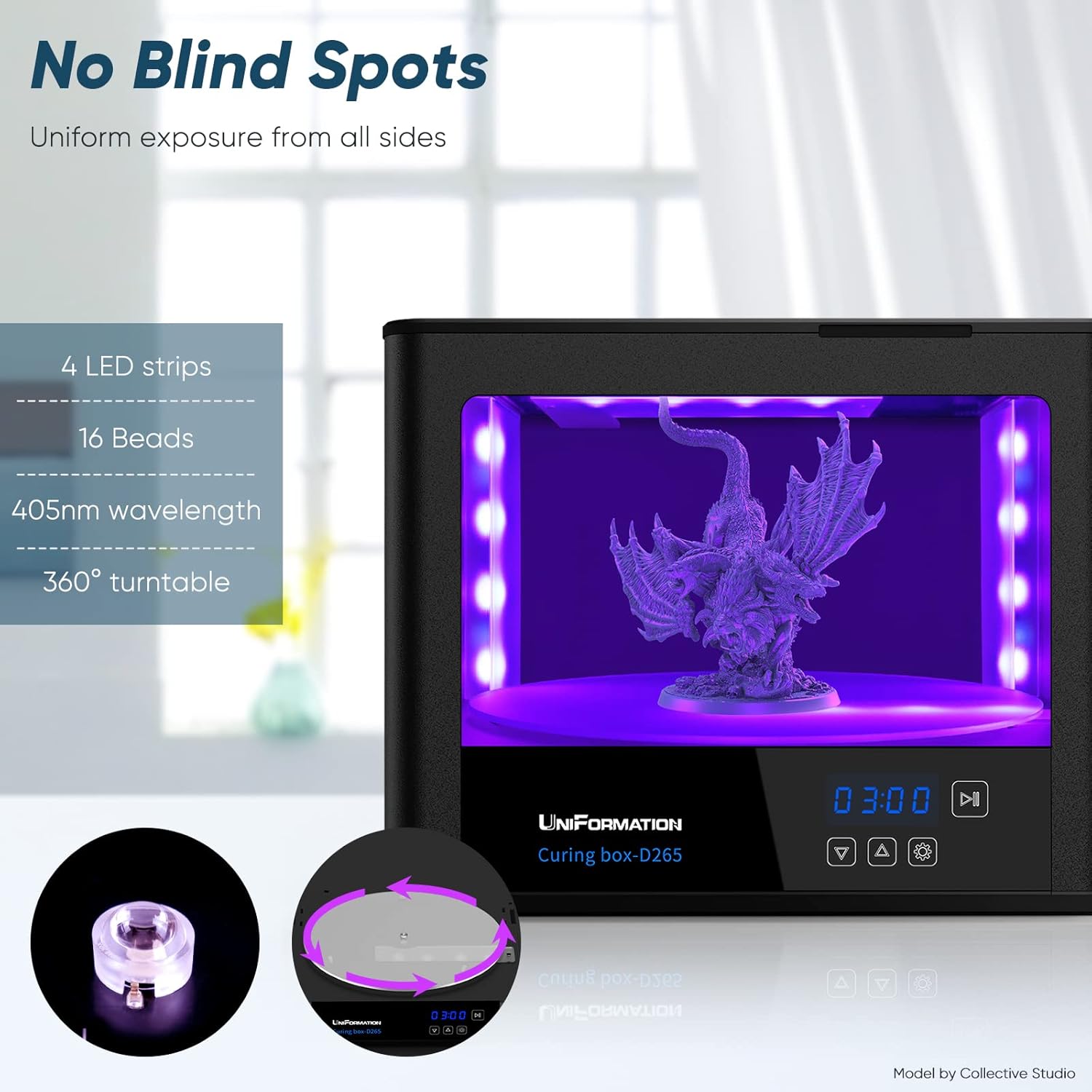 10.2'' UV Resin Curing Machine with 360° Turntable Chile | Ubuy