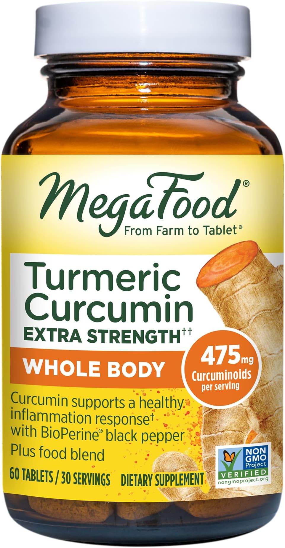 Amazon.com: MegaFood Turmeric Curcumin Extra Strength - Whole Body ...