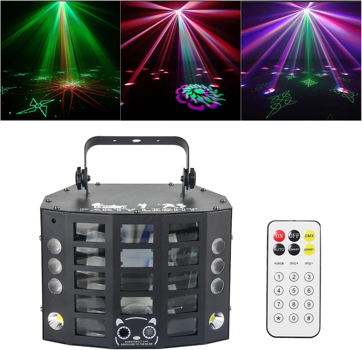 Amazon.com: Party Lights,Disco Light,Dj Lights,4in1 of Led Strobe ...