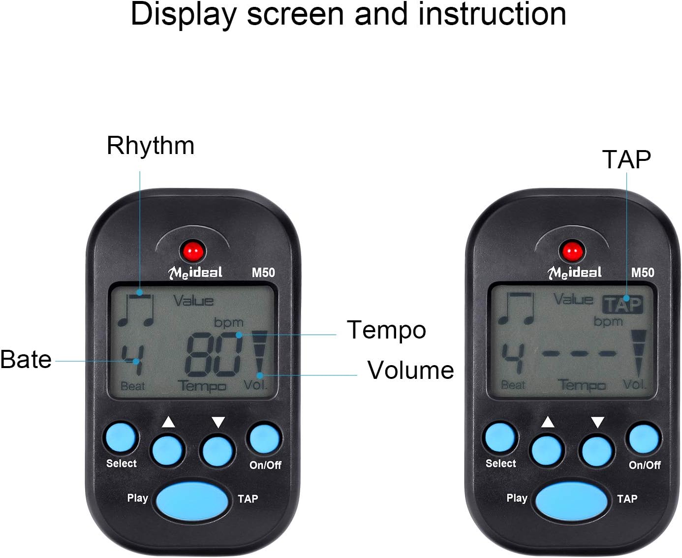Portable Mini Digital Metronome with Speaker for Music Practice in ...