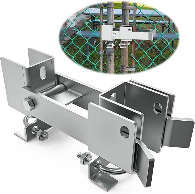 Amazon.com: Fixirons Chain Link Fence Double Gate Latch for 1-3/8" Gate ...