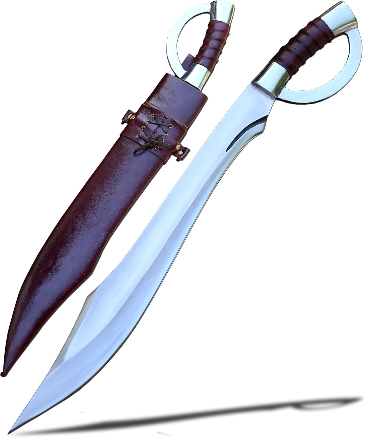 Amazon.com : Scimitar Sword - 18-Inch Hand-Forged Sword | 5160 Leaf ...