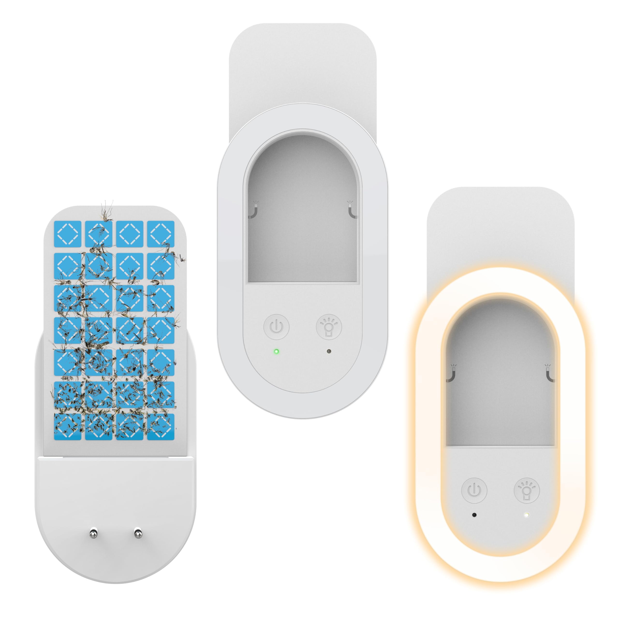 Lightswim 2 Pack Fly Trap Indoor (2 Device + 10 Glue Cards), Night ...