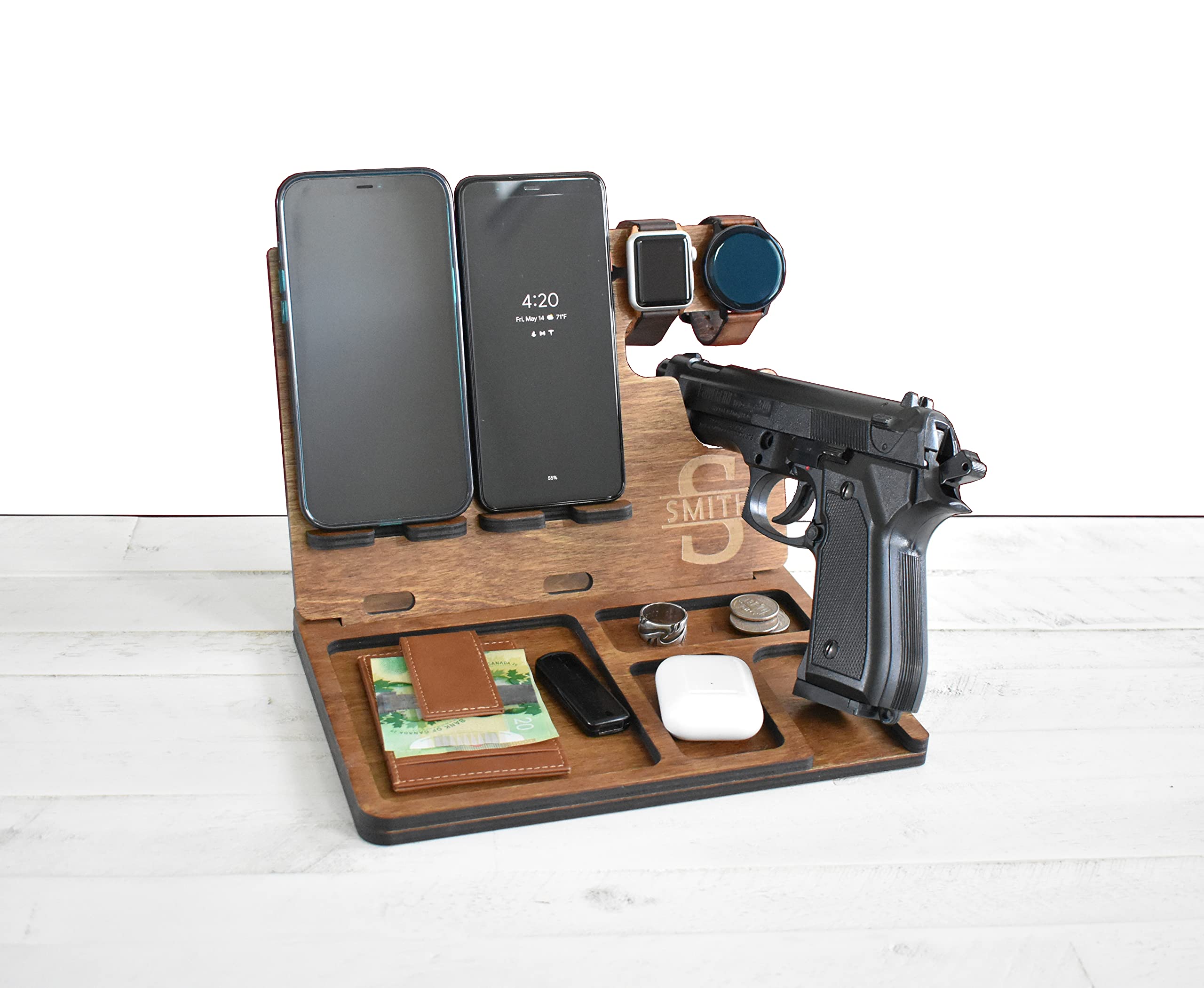 Save on Wooden Docking Station for 2 phones, Police office...Wooden ...