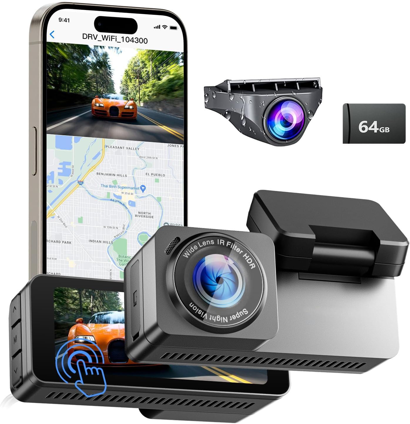 Amazon.com: COOLCRAZY Dash Cam 4K Front, Built-in WiFi GPS Dash Camera ...