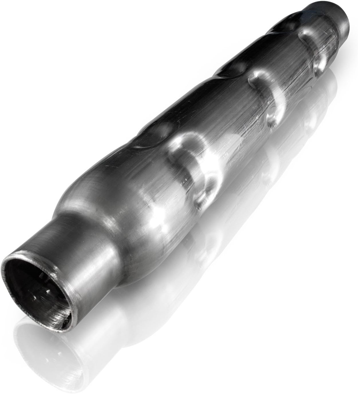 Amazon.com: Stainless Works - 2.5in CHAMBERED ROUND MUFFLER (MILL ...