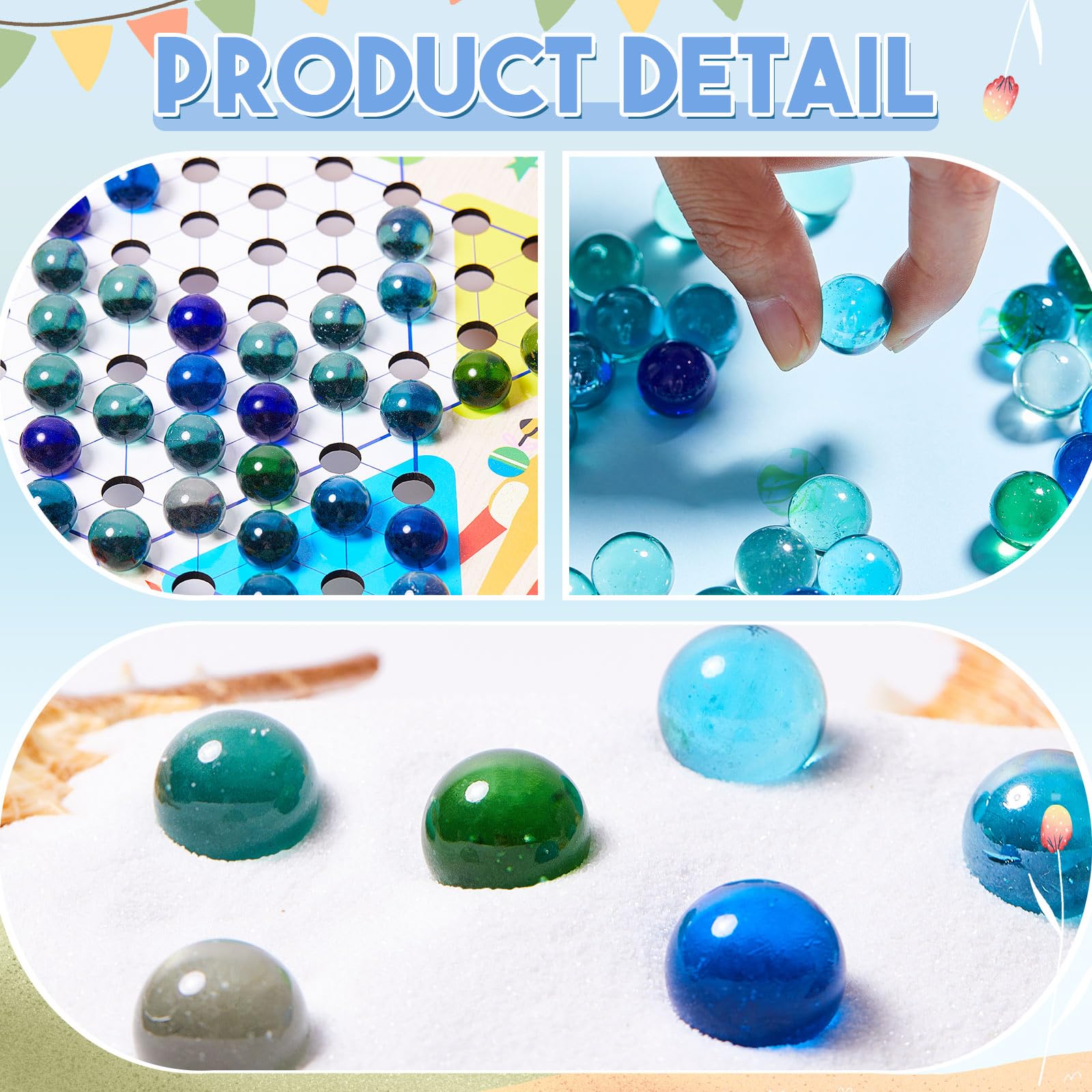 Snapklik.com : Sotiff 1000 Pieces Marbles Bulk Cats Eyes Glass Marbles ...