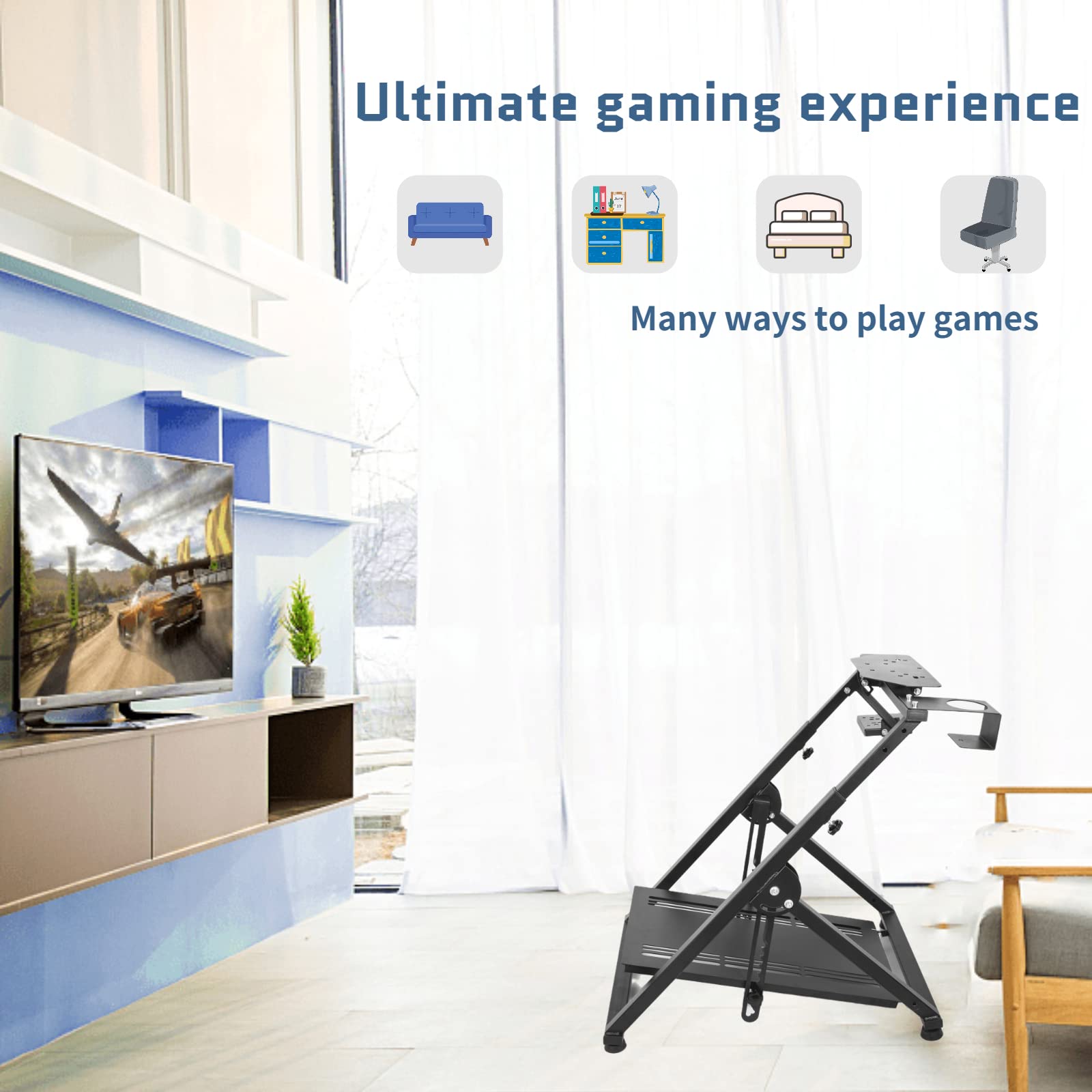 Anman G920 Pro Racing Wheel Stand, Racing Simulator Cockpit Foldable ...