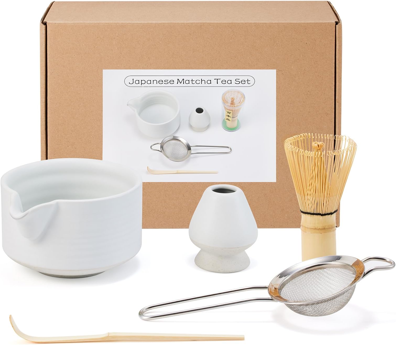 Amazon.com: Matcha Set With Bowl, Matcha Sifter, Matcha Whisk Holder ...