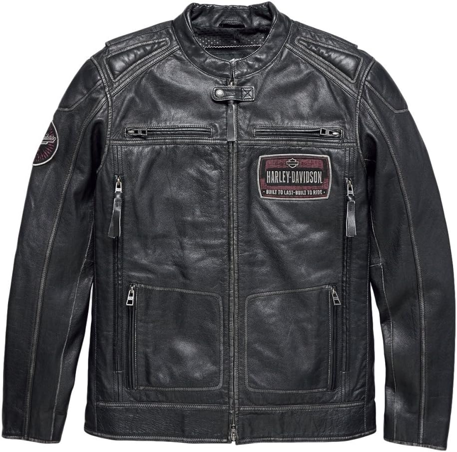 Harley-Davidson Men's Rustlers Genuine Leather Riding Jacket, 97195 ...