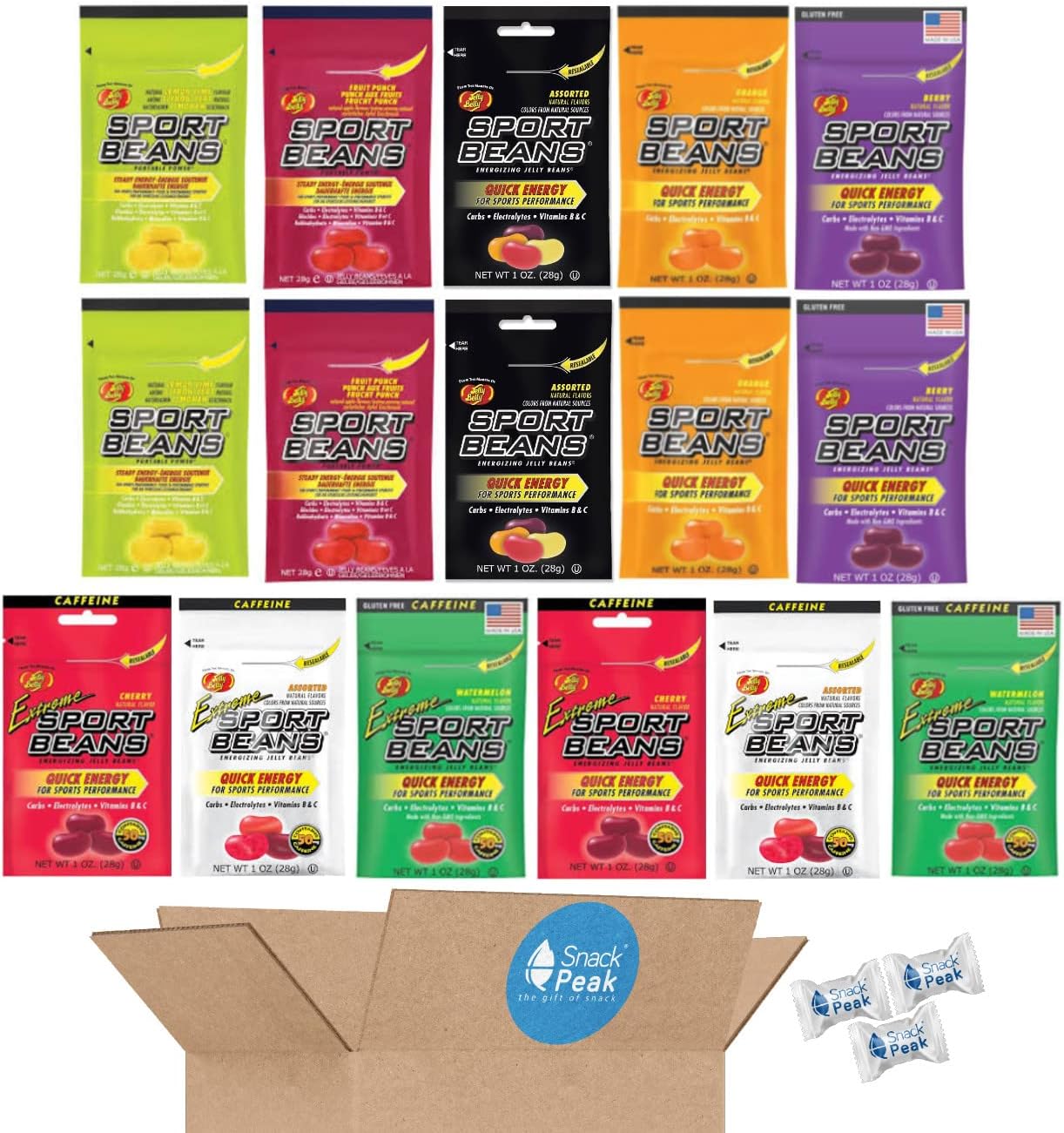 Amazon.com : Jelly Belly Sport Beans Snack Peak Gift Box – Assorted ...