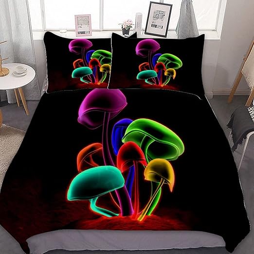 Amazon.com: jrzedty Glow in Dark Splatter Neon Bedding Set & Comforters ...