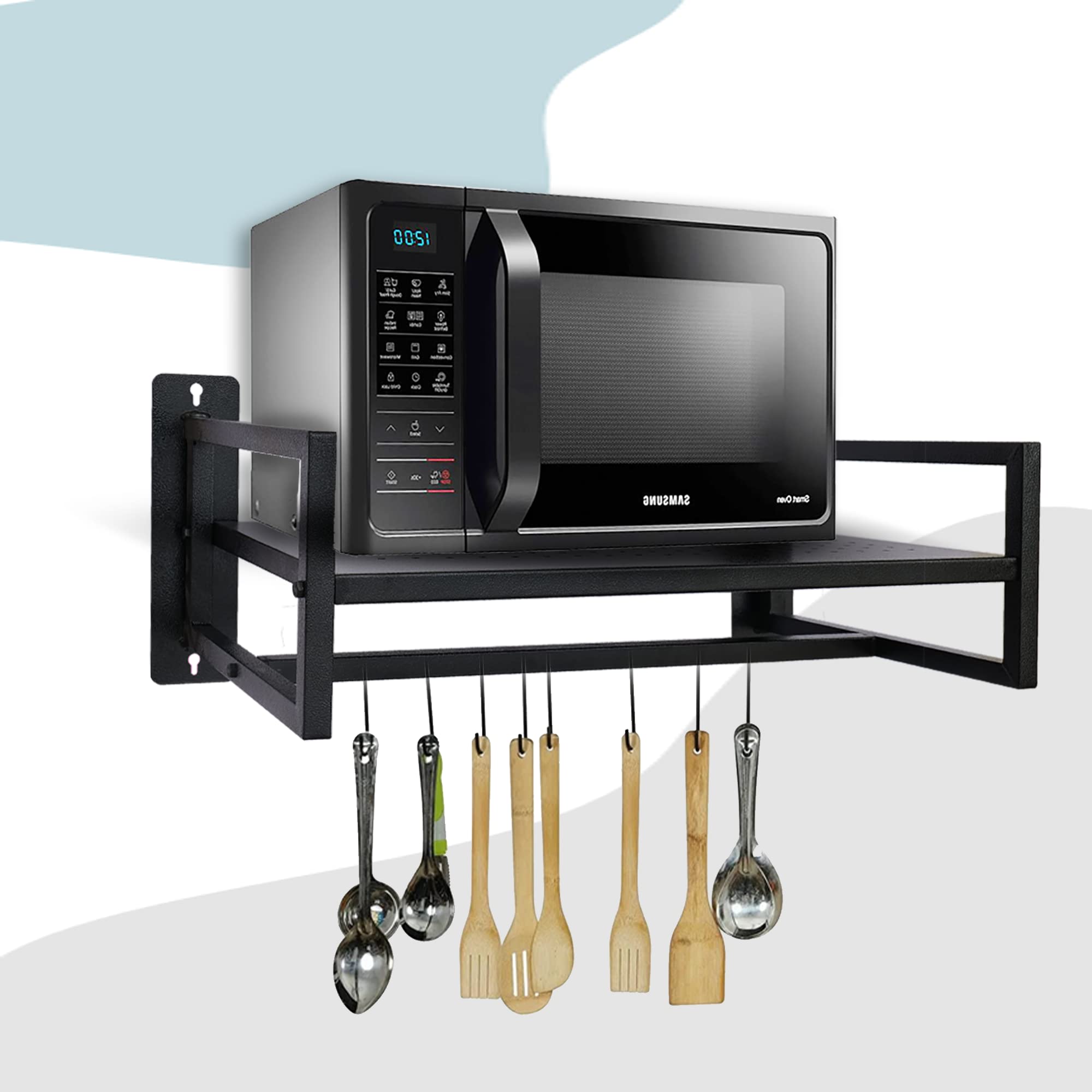 PAXMER Wall Mount Microwave Oven Stand/Shelf/rack/Kitchen Utensil ...