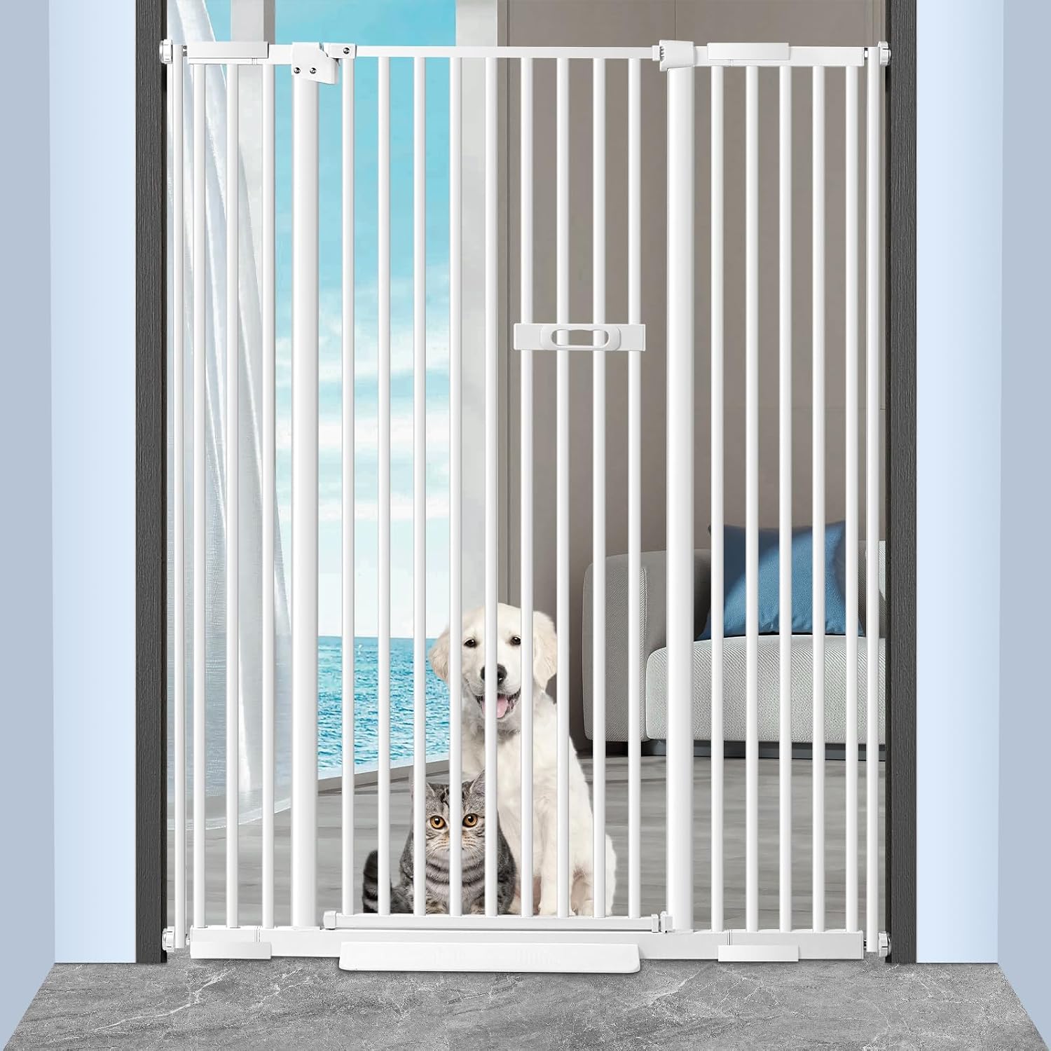Amazon.com: Smashier 59" Extra Tall Cat Gate, Pet Gate for Doorways and ...
