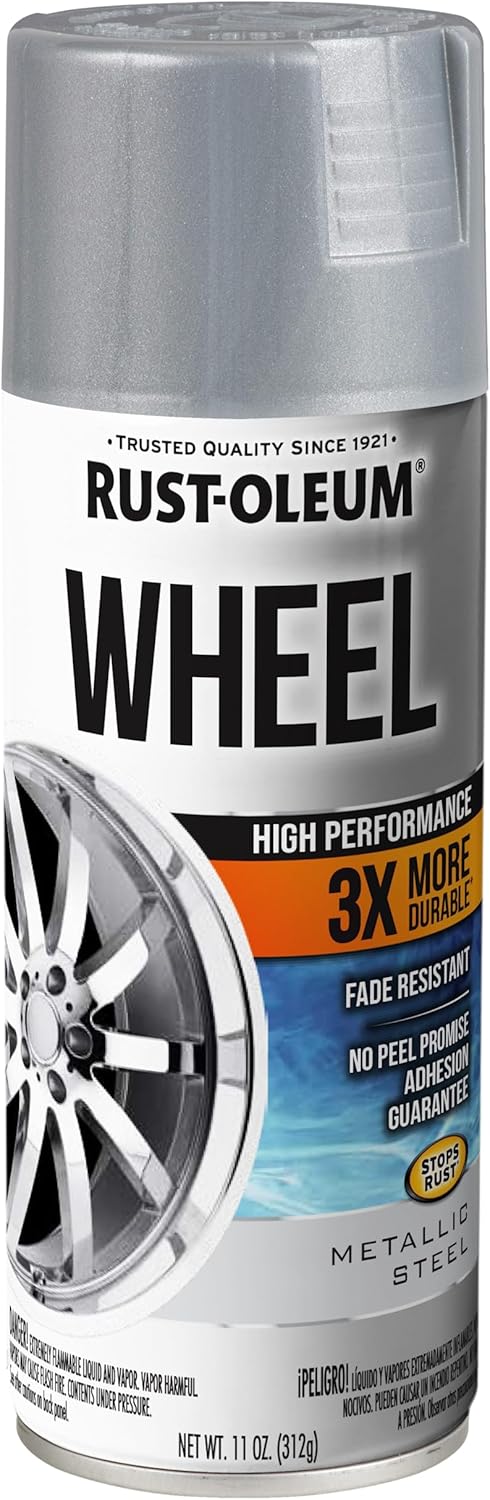 Rust-Oleum 366440 High Performance Wheel Spray Paint, 11 oz, Metallic ...