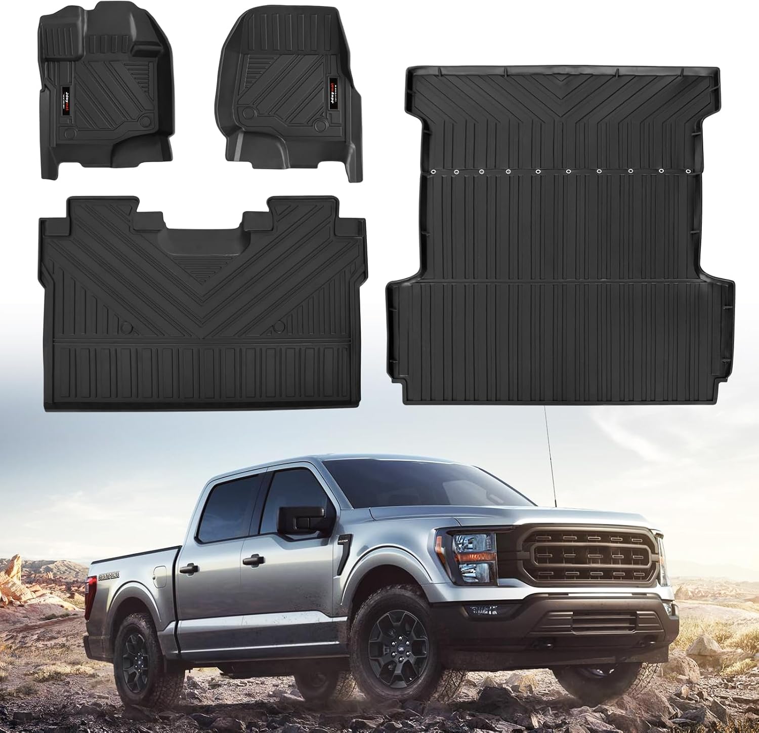 Amazon.com: Jdeymat Custom for 2015-2024 2025 Ford F-150 Floor Mats and ...