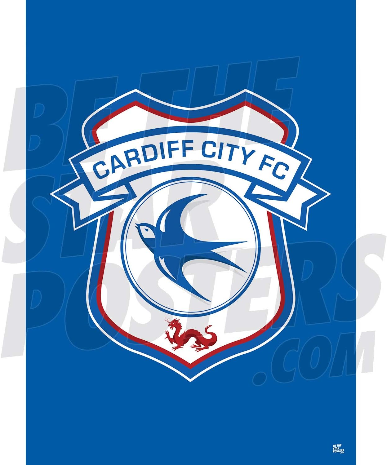 Be The Star Posters Cardiff City FC 2020/21 Club Crest A2 Football ...