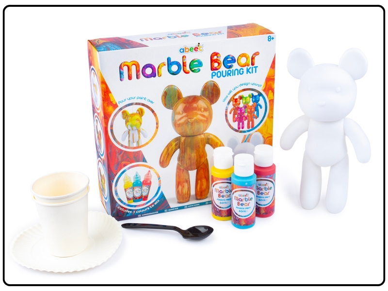 Pour Palz New Marble Bear Paint Pouring Kit, Proudly Display Your ...