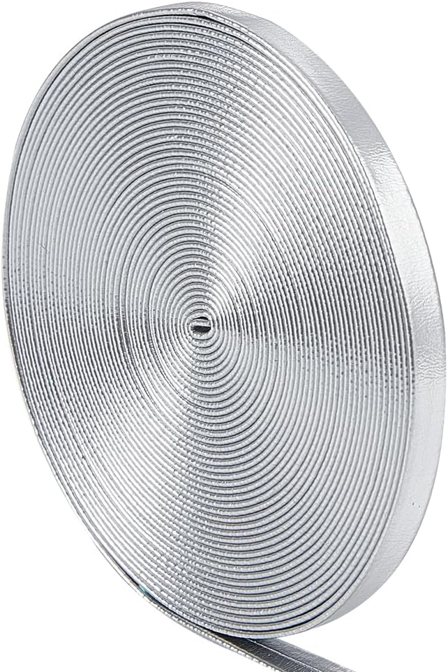Amazon.com: GORGECRAFT 5.5Yds x 0.2" Metallic Silver Leather Straps ...