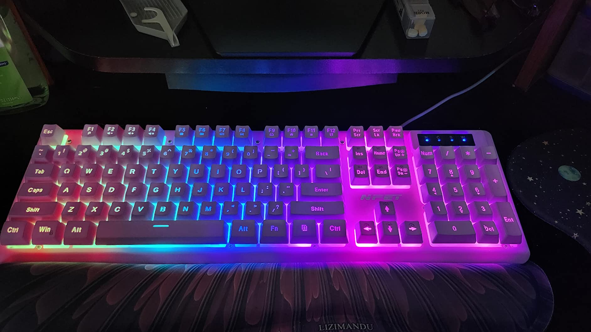 $3/mo - Finance NPET K10 Wired Gaming Keyboard, RGB Backlit, Spill ...