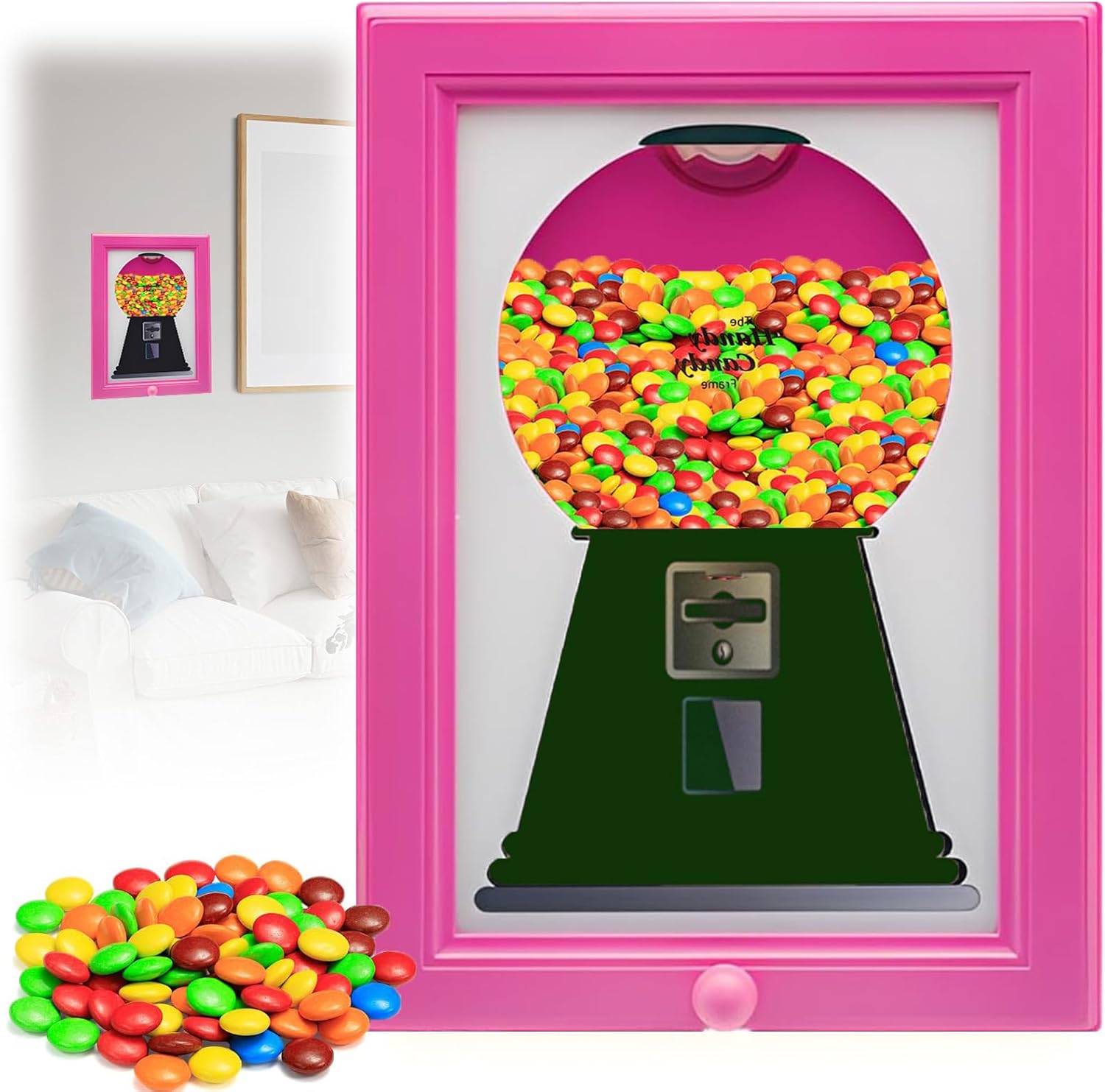 Amazon.com: Candy Dispenser Picture Frame,Handy Candy Frame,Gumball ...