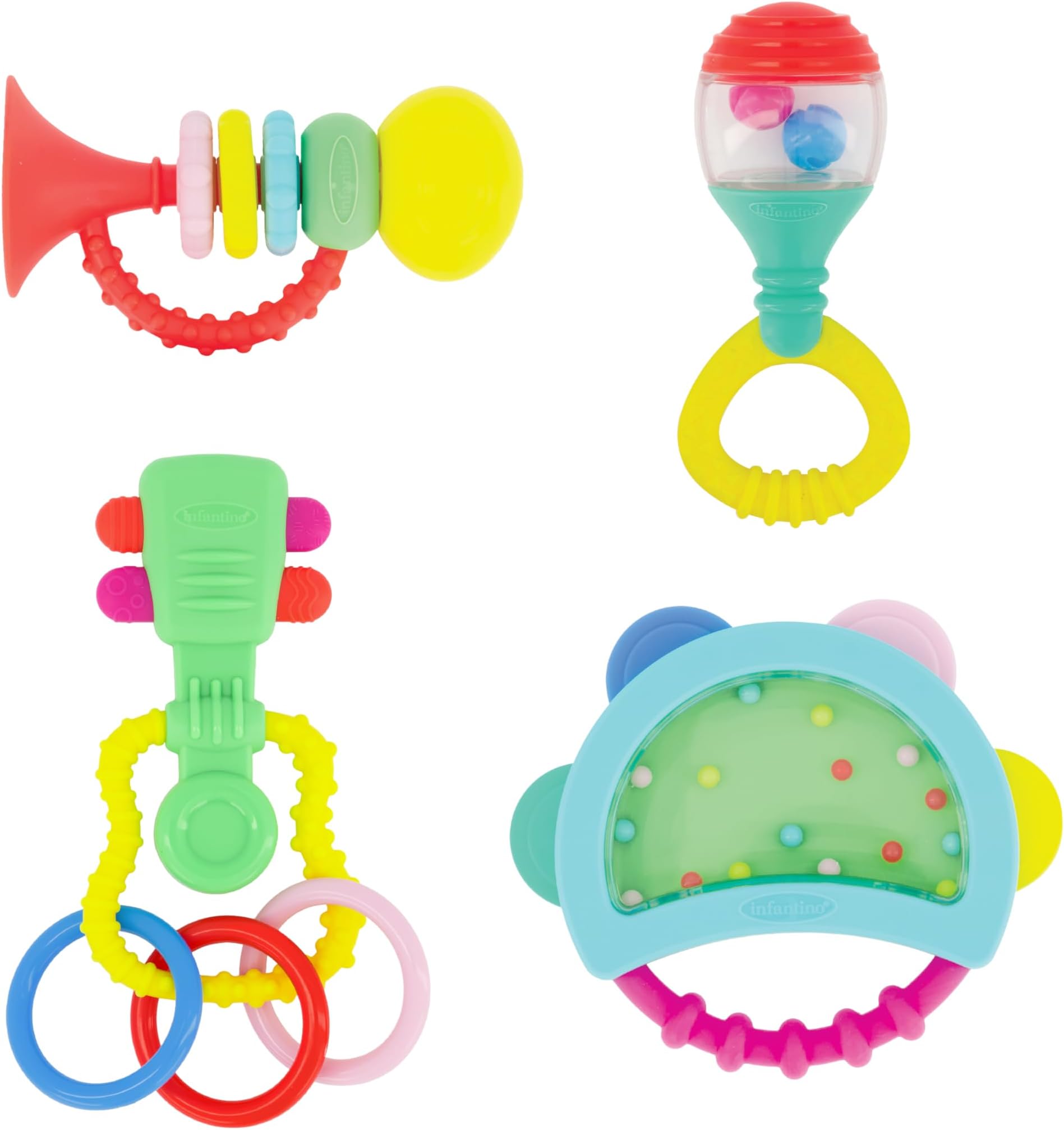 Amazon.com : Infantino Vibrating Teether Fruit Set : Baby Teether Toys ...