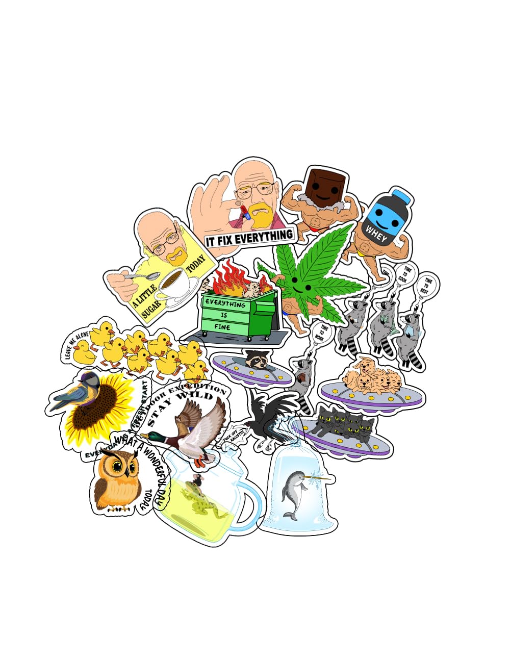 Amazon.com: SteBvi Stickers Pack,Mixed Vinyl Stickers Bundle,Decals ...