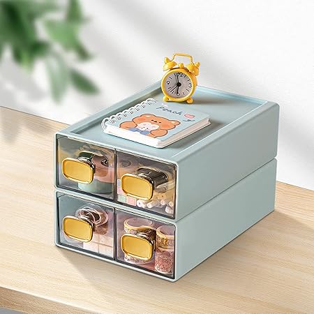 Amazon.com: 2Pack Small Desk Organizer, Cute Stackable Organizer ...