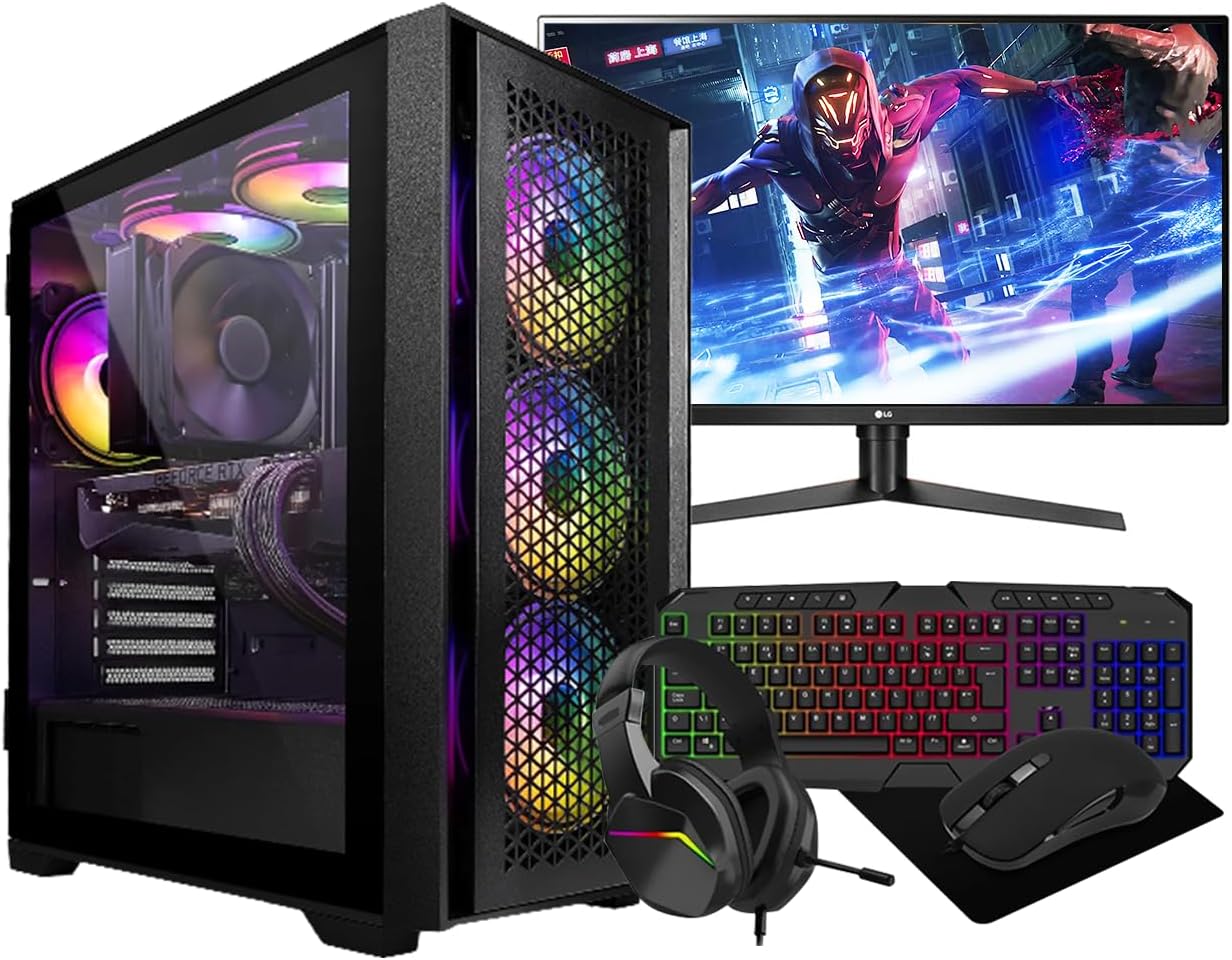 Gaming PcC Bundle • RTX 3050 Graphics Card • Intel Core i7 • 16GB RAM ...