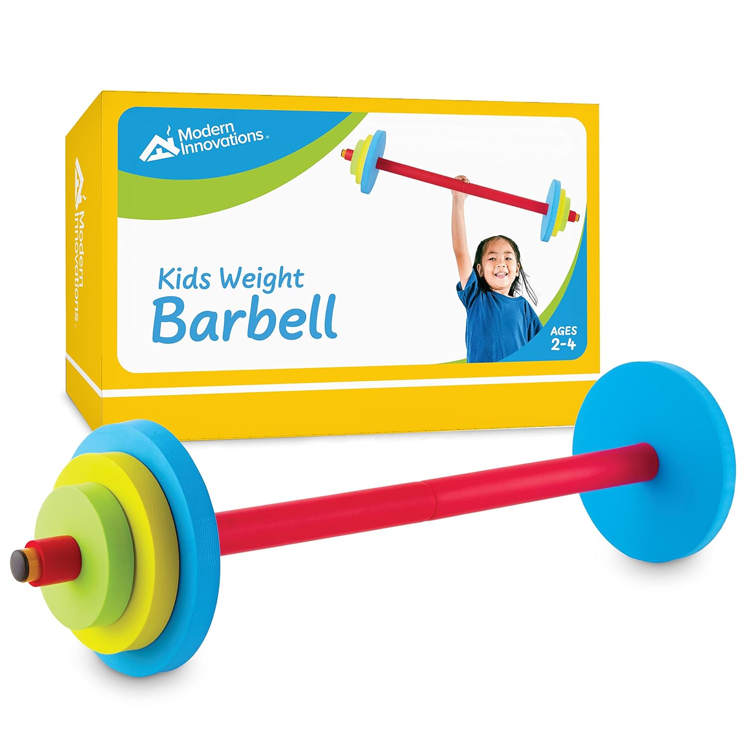 Amazon.com: Modern Innovations Kids Barbell Weight Set, Toy Workout ...