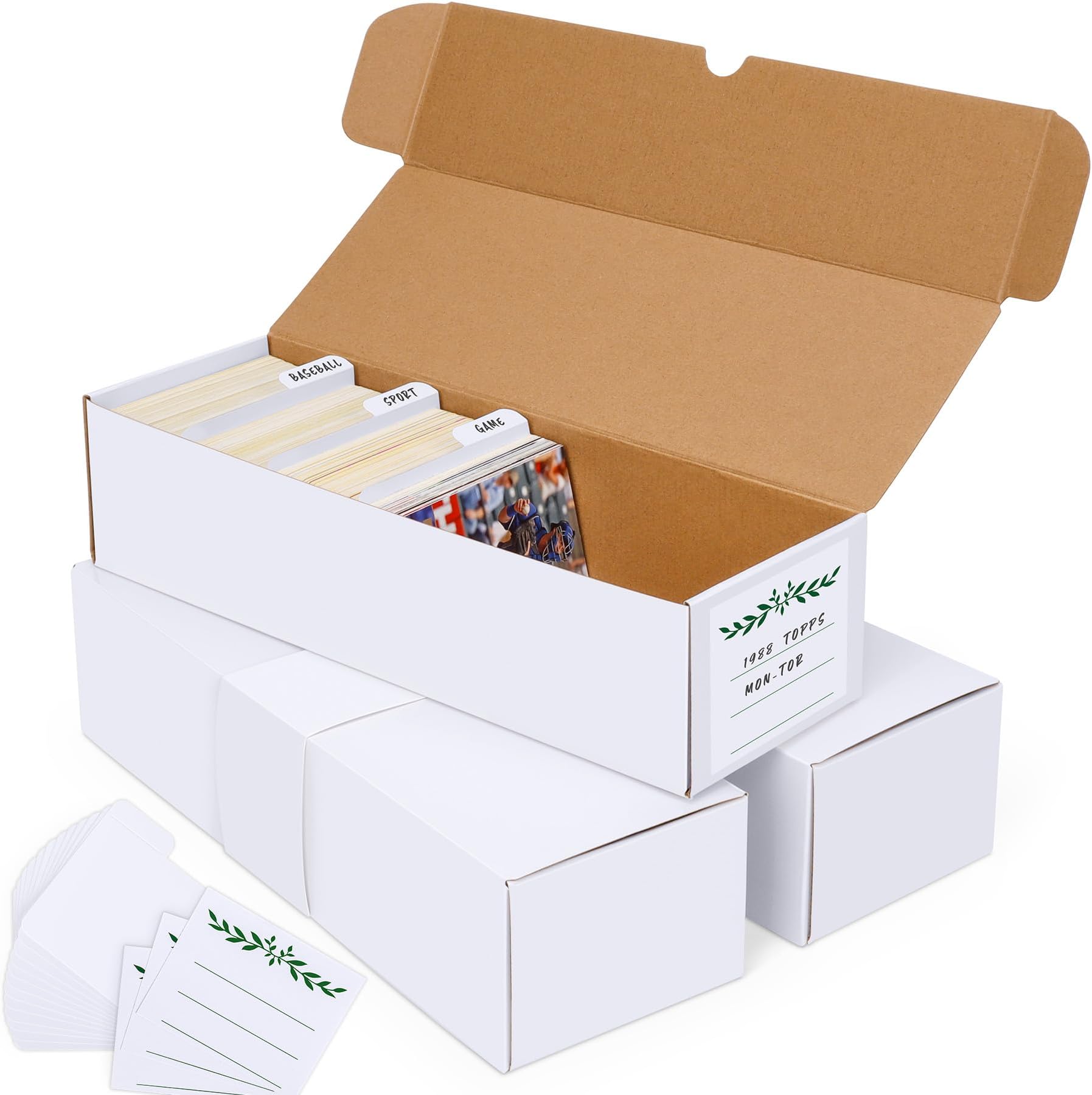 Amazon.com: YOIYINI Index Card Holder,3"x5"Index Card Box with Ruled ...
