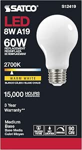 Satco S12419 8.2A19/SW/LED/E26/927/120V - 6 Pack - Amazon.com