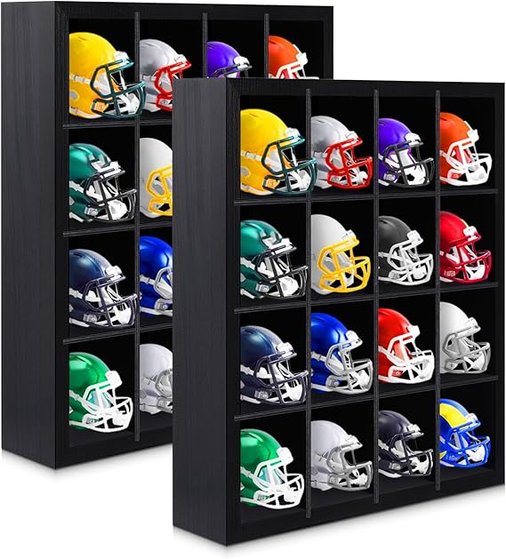 Amazon.com: Colingmill 2 Pack Pocket Size Helmet Display Case Football ...