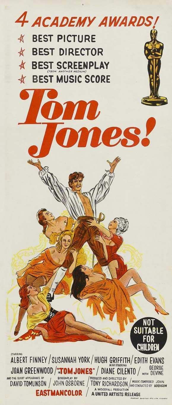 Amazon.com: Tom Jones Movie Poster (13 x 30 Inches - 34cm x 77cm) (1963 ...