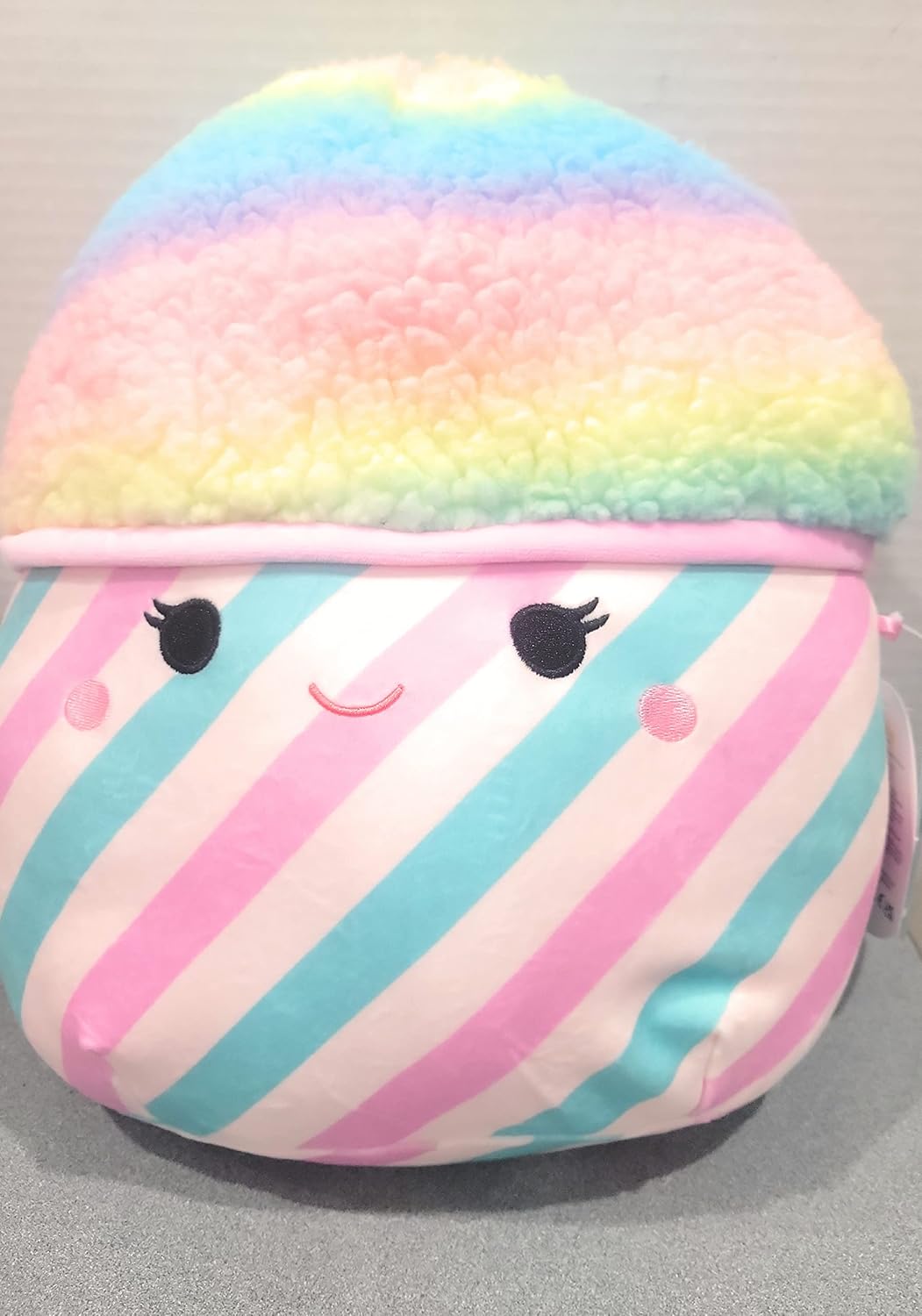 Amazon.com: Squishmallows Rare 12-Inch Bevin Rainbow Snow Cone Plush ...