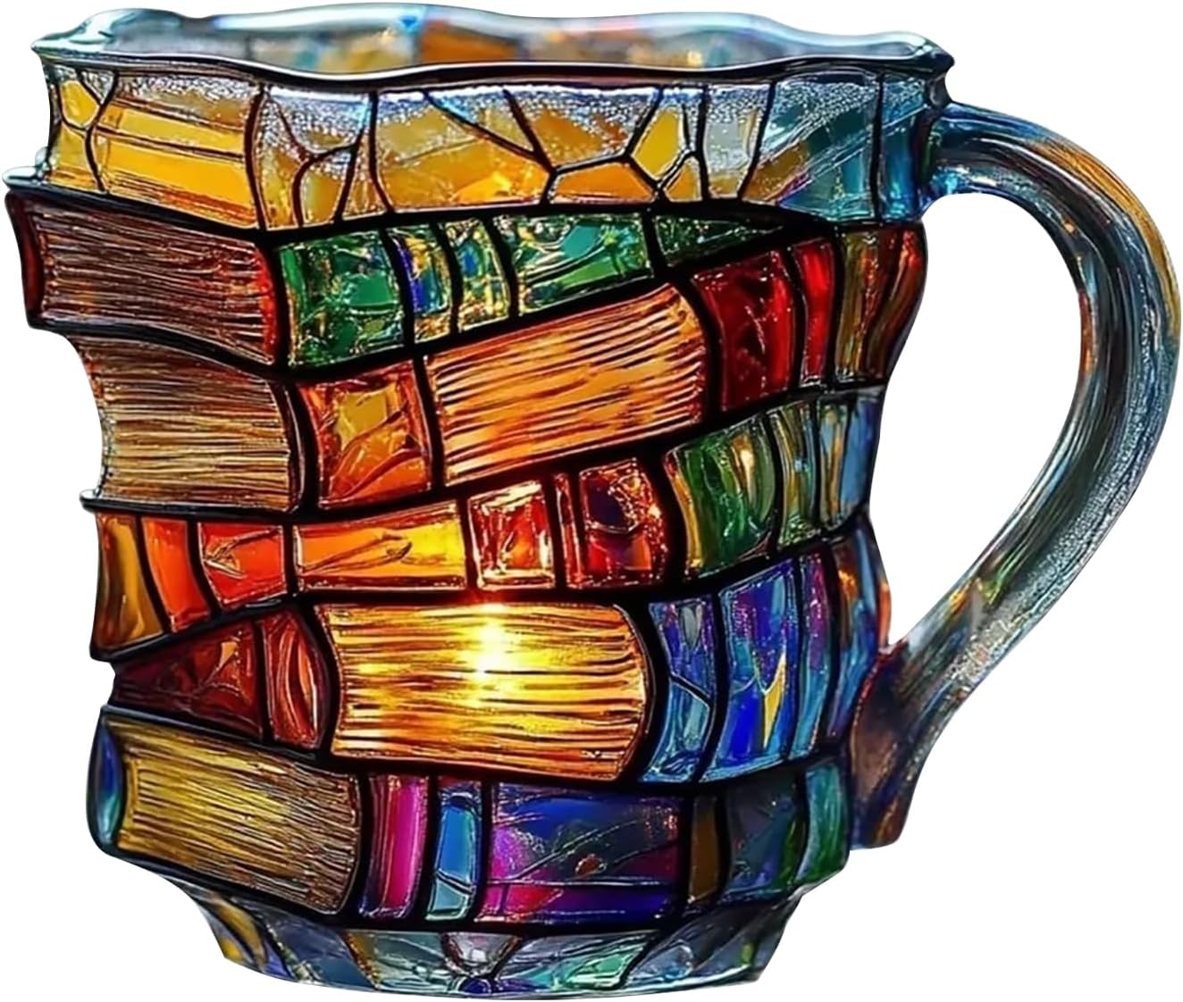 Painted Books Mug - Book Reader Coffee Mug | Cappuccino Mug With Handle ...
