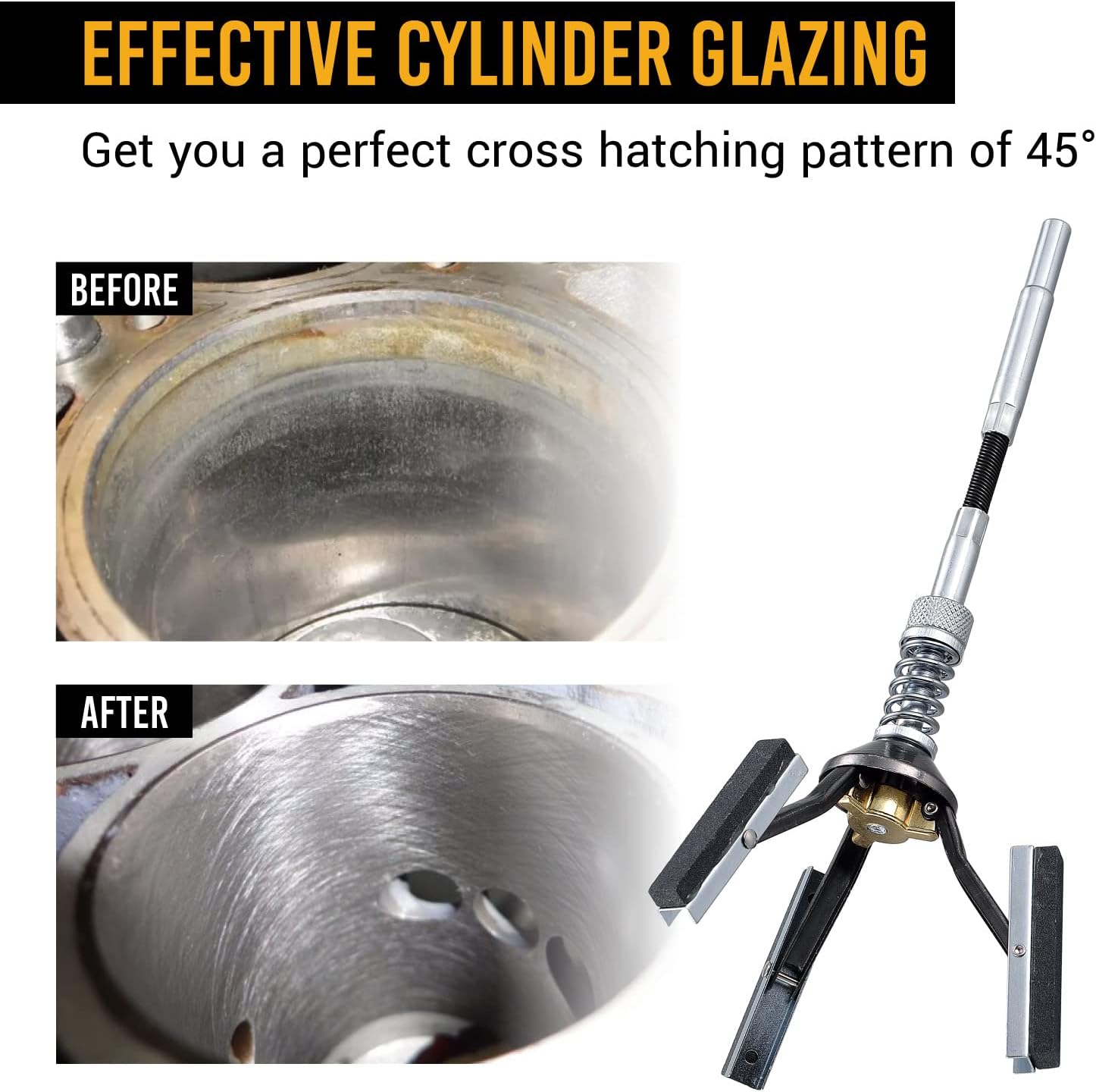 Buy EWK 1-1/4 to 3-1/2 Inch 3 Stones Engine Cylinder Hone Tool ...