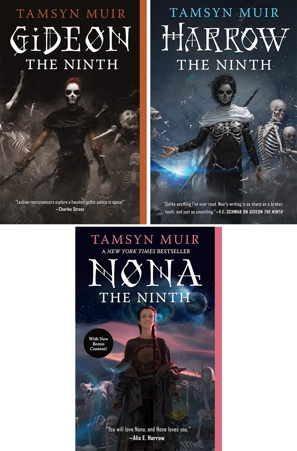 The Locked Tomb Series, Harrow the Ninth, Gideon the Ninth and Nona the ...