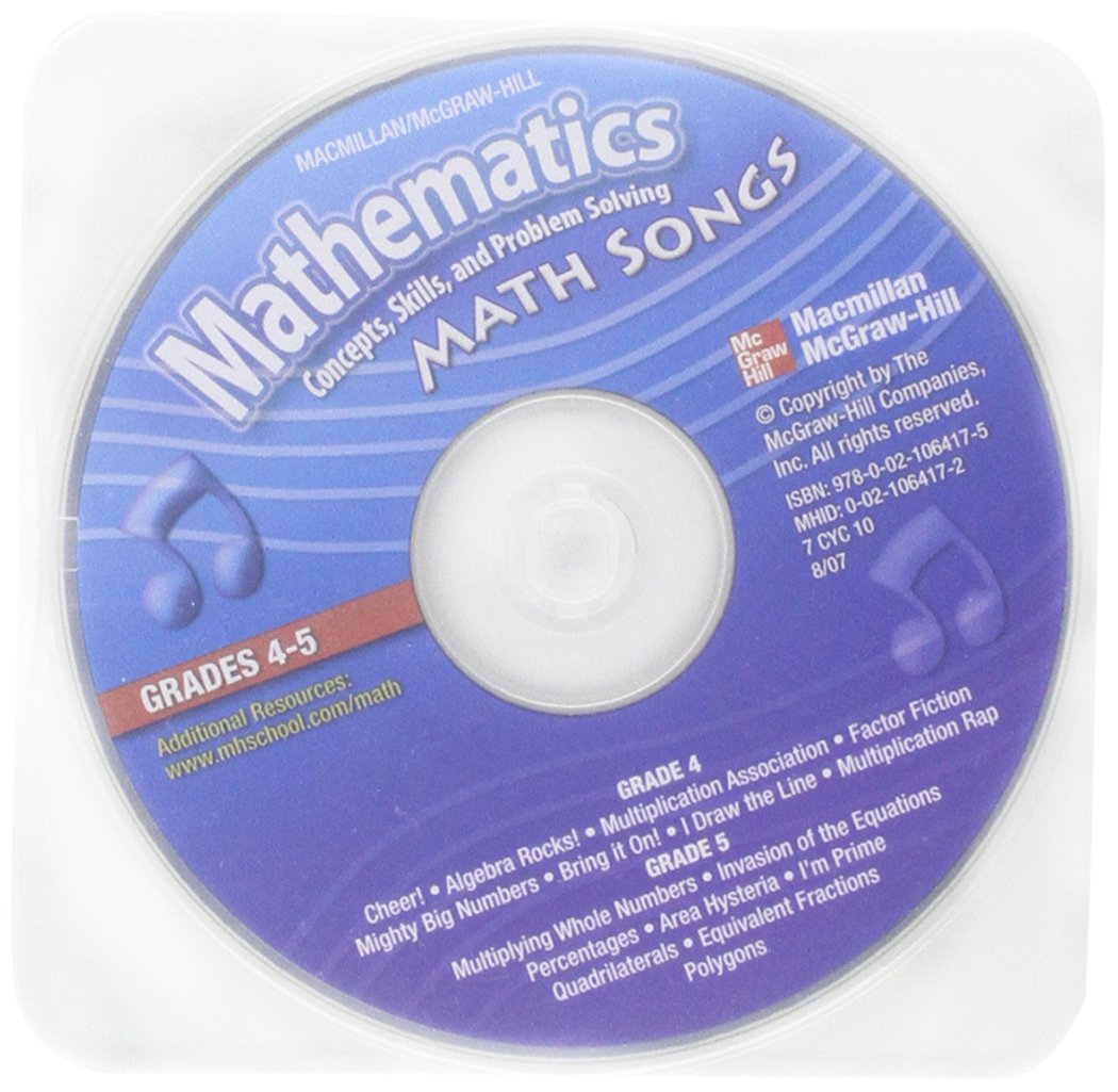 Amazon.com: Math Connects, Grades 4-5, Math Songs CD (ELEMENTARY MATH ...