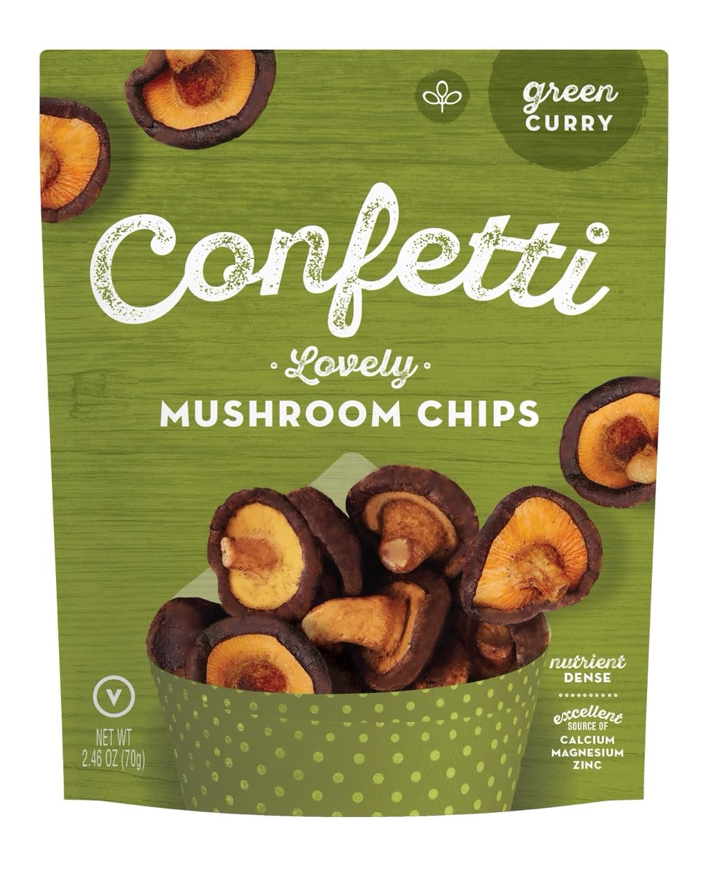 Amazon.com: Confetti Snacks Lovely Mushroom Chips (Green Curry)