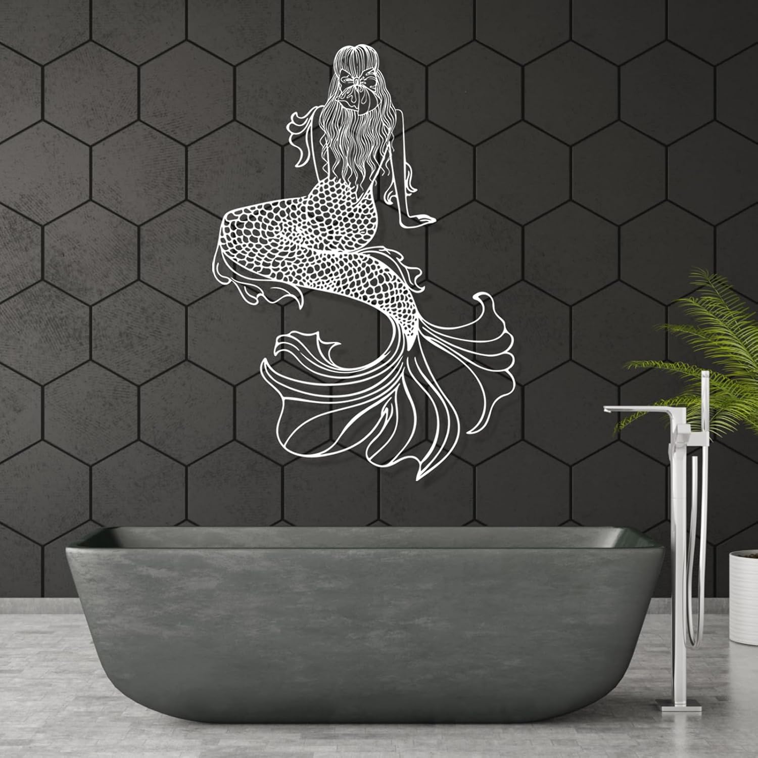 Amazon.com: Metal Mermaid Wall Art, Mermaid Metal Wall Decor, Metal ...