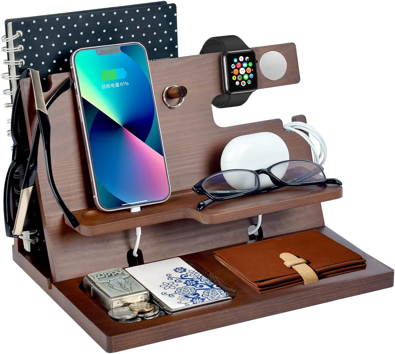 Regalo Uomo Natale Compleanno, Docking Station per Telefono in Legno ...