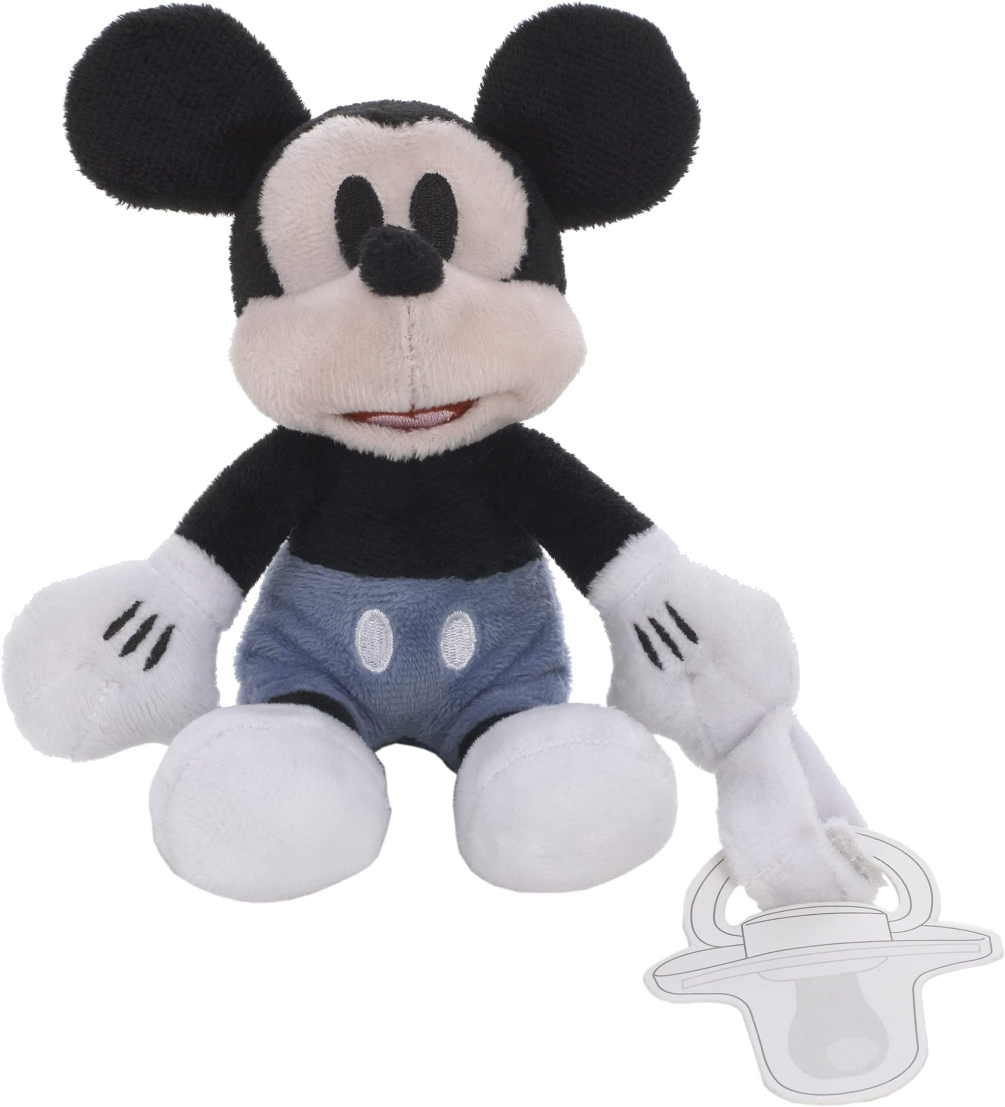 Amazon.com : Disney Mickey Mouse White, Blue and Black Plush Buddy ...