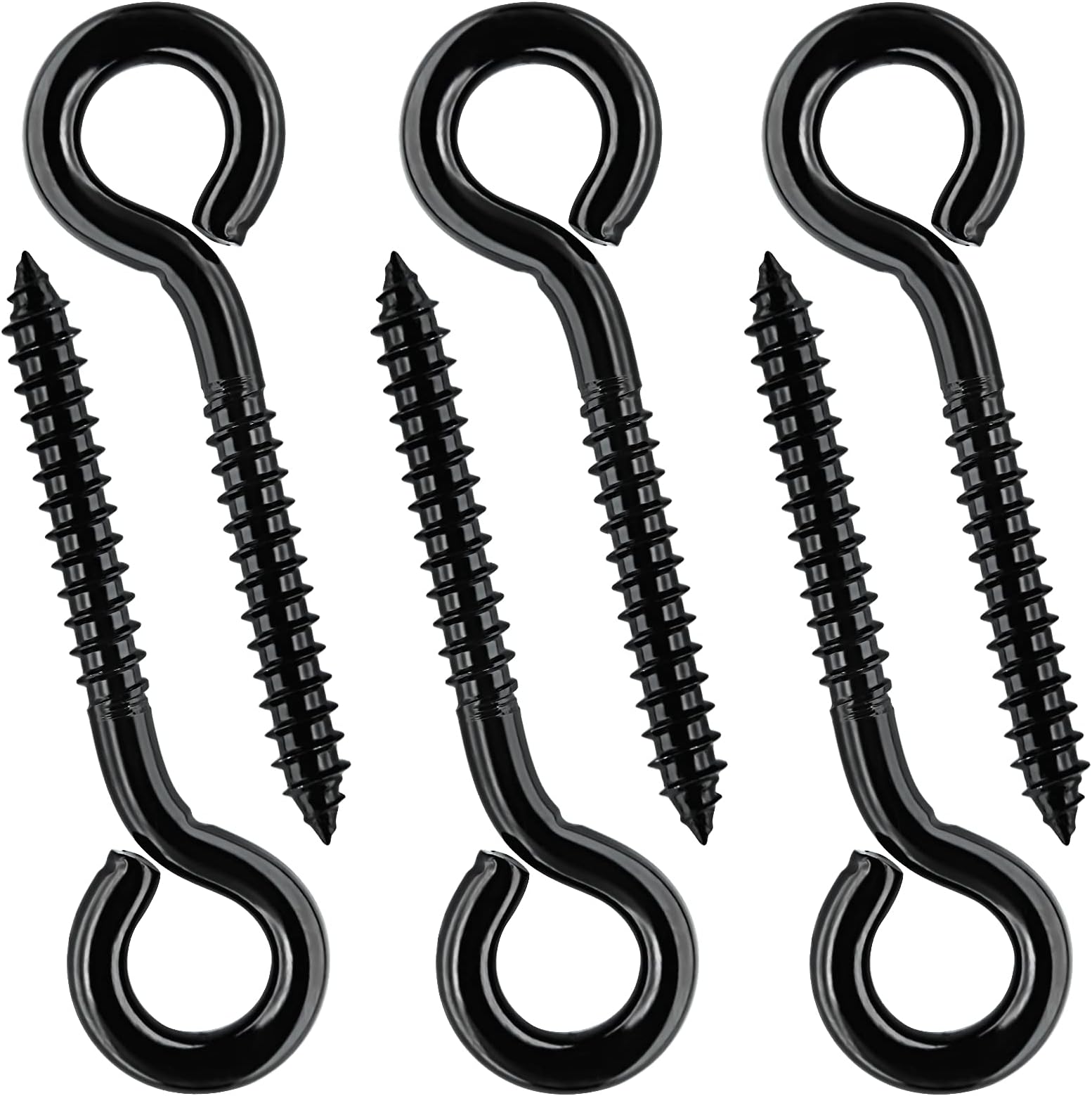 Amazon.com: ZAUGONTW 5 Inch Eye Hooks, Eye Bolts Screw in Hooks ...