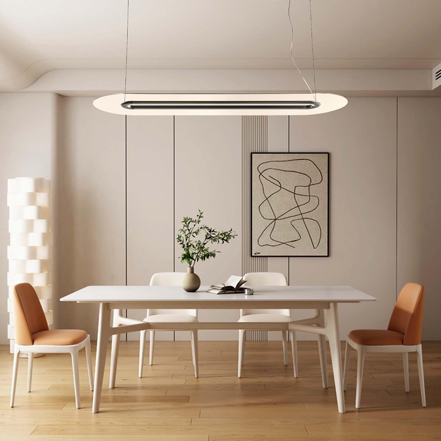 ZYSHEN Hanging Modern Led Dining Room Light Fixture Over Table Modern ...