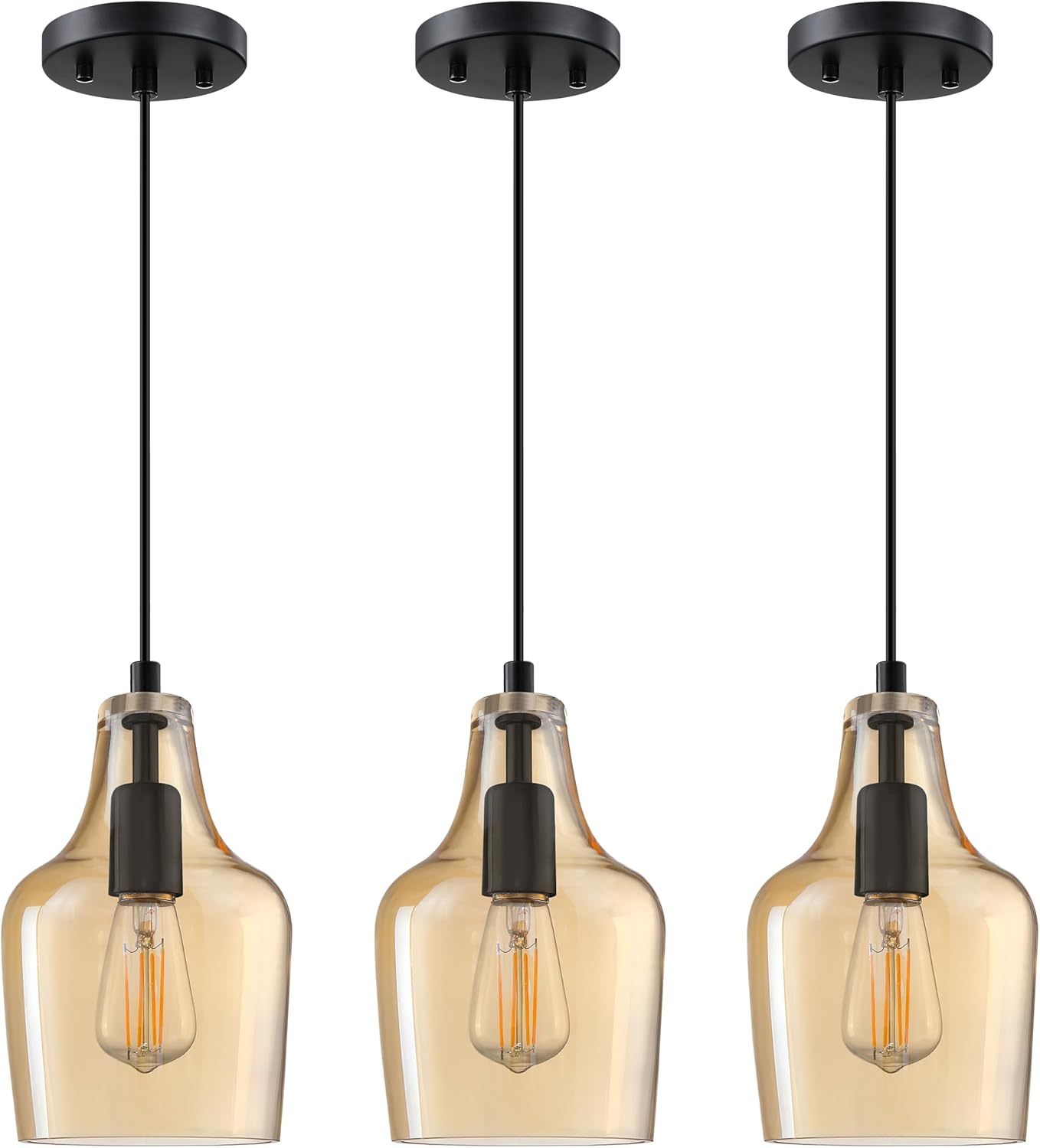 Dolaimy House 3 Pack 1 Light Modern Industrial Farmhouse Kitchen Island ...